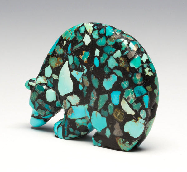 Brianite Turquoise Composite Bear – Keshi The Zuni Connection