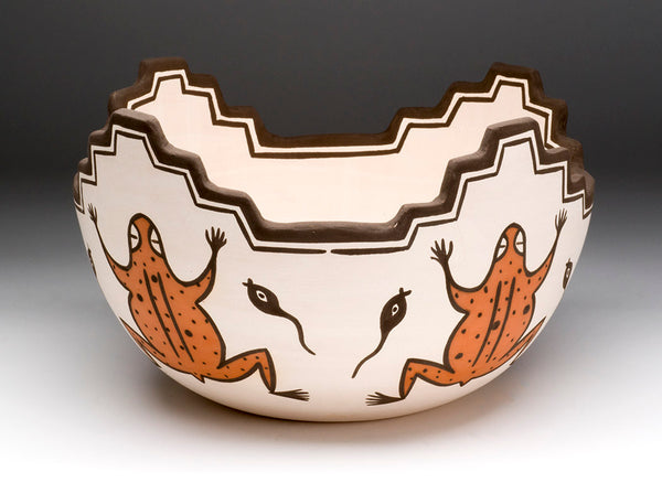 Kolowisi, Frog & Tadpole Pottery Bowl – Keshi The Zuni Connection