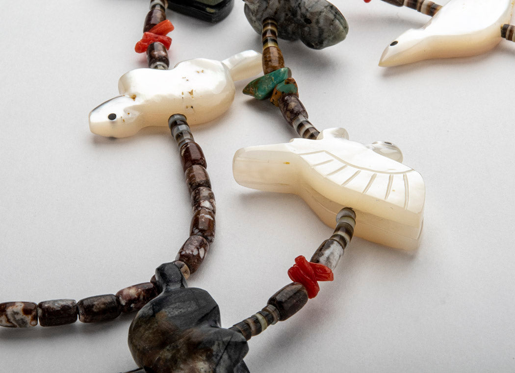 Melon Shell Bear Fetish Necklace – Keshi The Zuni Connection