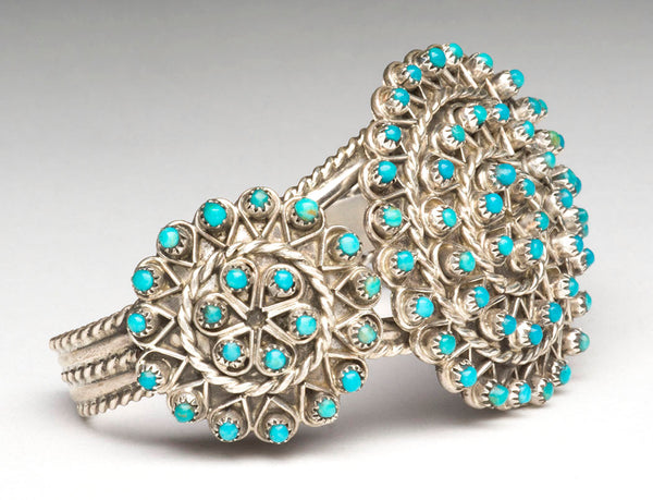 Kingman Turquoise Snake Eye Cuff Bracelet – Keshi The Zuni Connection